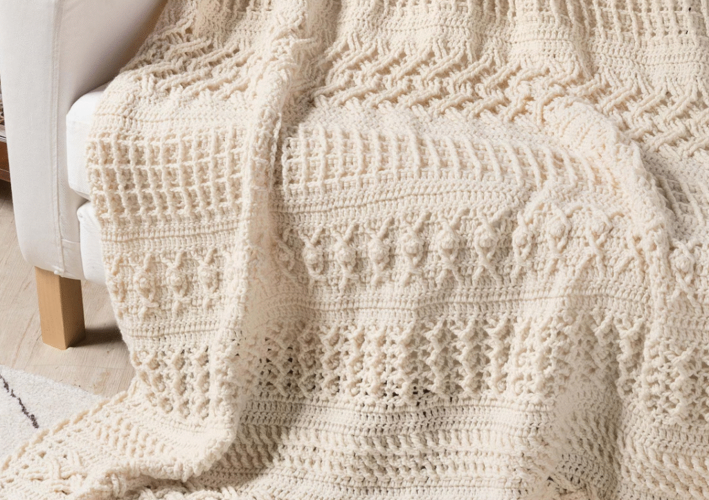 Cable Play Afghan – A Stunning Textured Crochet Blanket - Yarn ...
